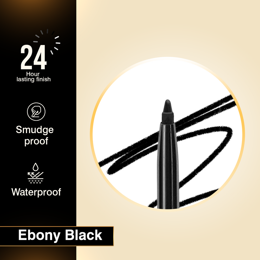 Auric LongLast Kajal, Ebony Black - 0.32 g – AU World Store