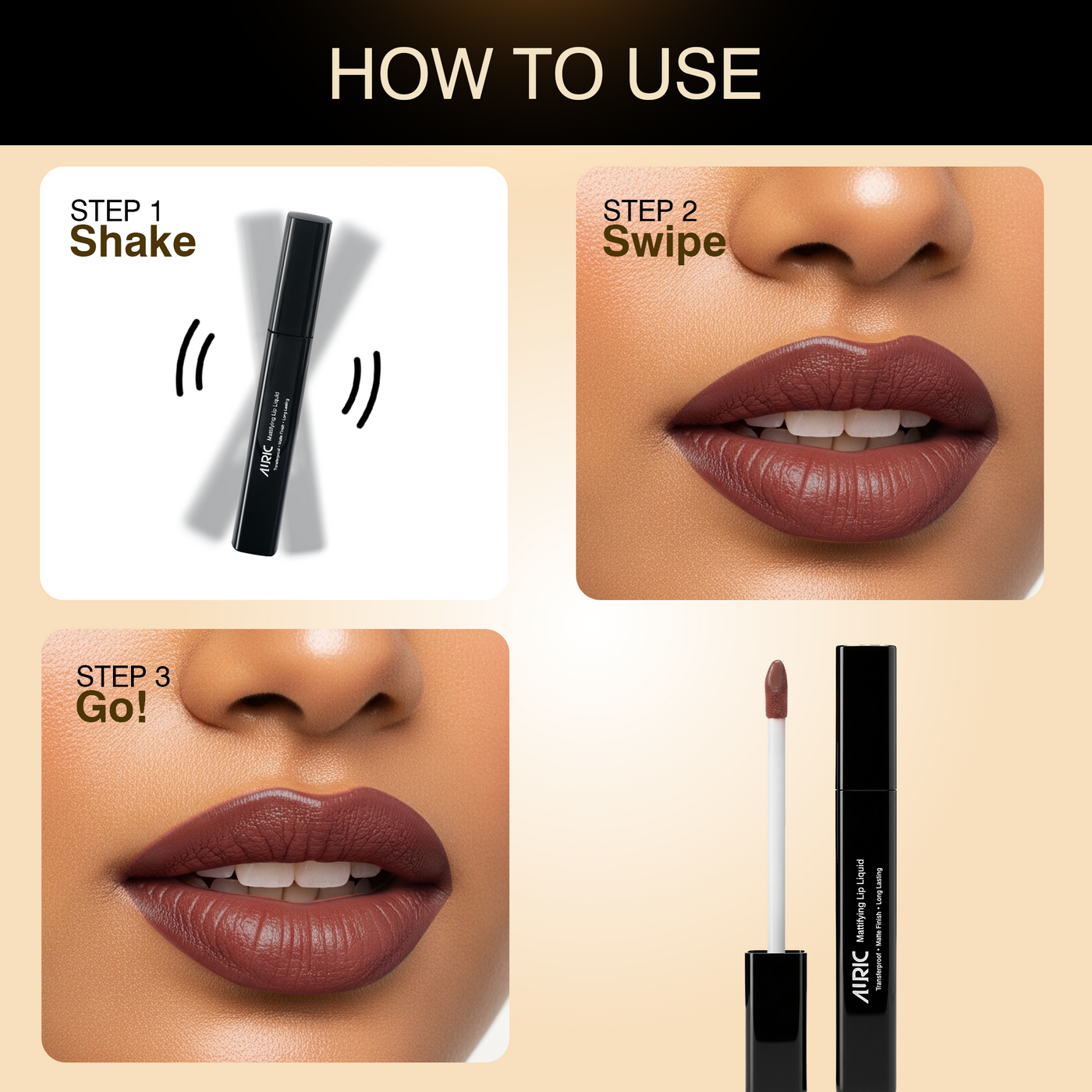 Auric Mattifying Lip Liquid Coffee Dream - 4 ml – AU World Store